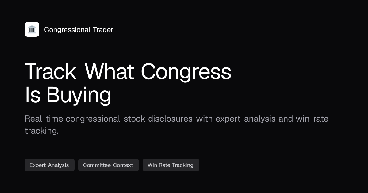 Congressional Trader — Track What Congress Is Buying